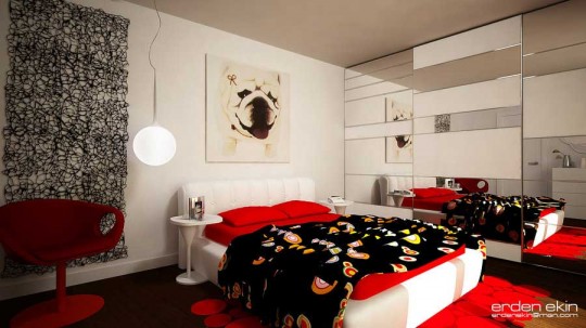 Red and Black Kids Room Design Ideas by Erdenekin - Interior Design Ideas