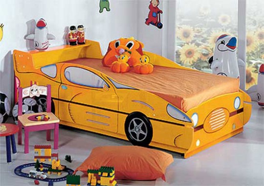 Yellow Car for Kids Bedroom Design - Interior Design Ideas