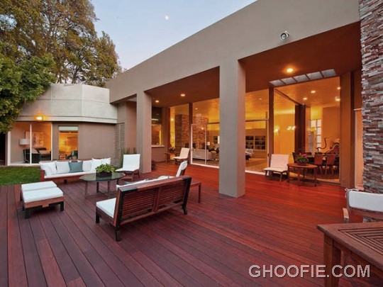 Modern Home Design with Outdoor Wooden Deck - Interior Design Ideas